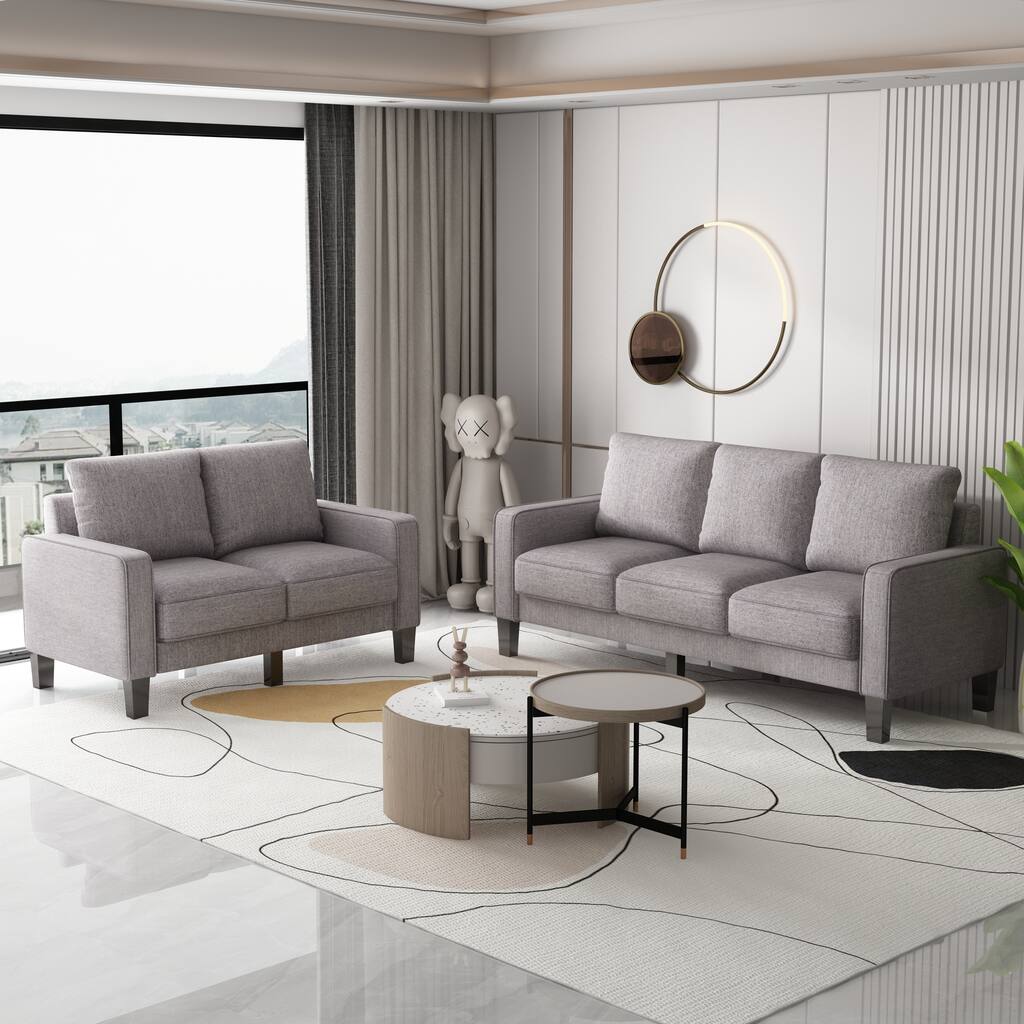 Modern Living Room Furniture 2&3 Seat Sofa - Overstock - 36002902