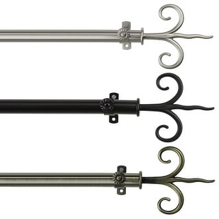 InStyleDesign Vertex Adjustable Curtain Rod 13/16 inch dia - Bed Bath ...