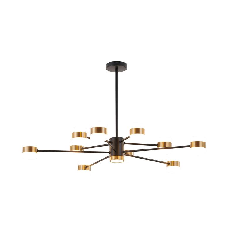 Black Metal LED Lighting With Gold Metal Hardware - Overstock - 30159898