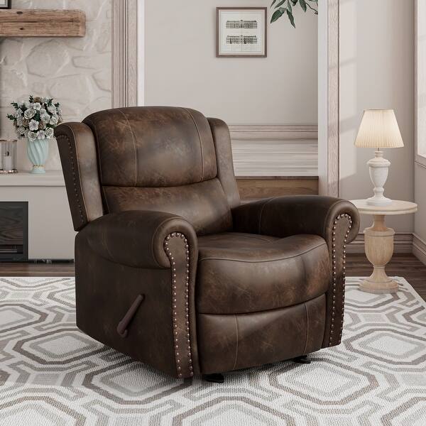 Copper Grove Dilsen Extra Large Rolled Arm Rocker Recliner Chair - On ...