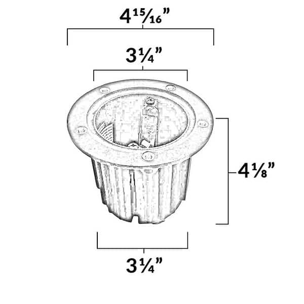 12V 5" Composite In Ground Well Light w/ Tri-Directional Cover - Bed ...