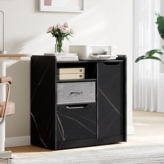 Large Mobile Office Storage Cabinet with Door, Lockable Casters and 2 ...