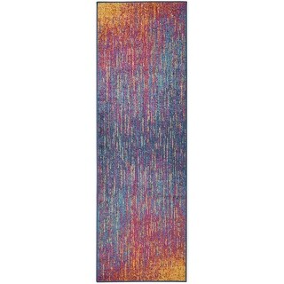2' x 6' Rainbow Abstract Striations Runner Rug - 3'6" - Bed Bath ...