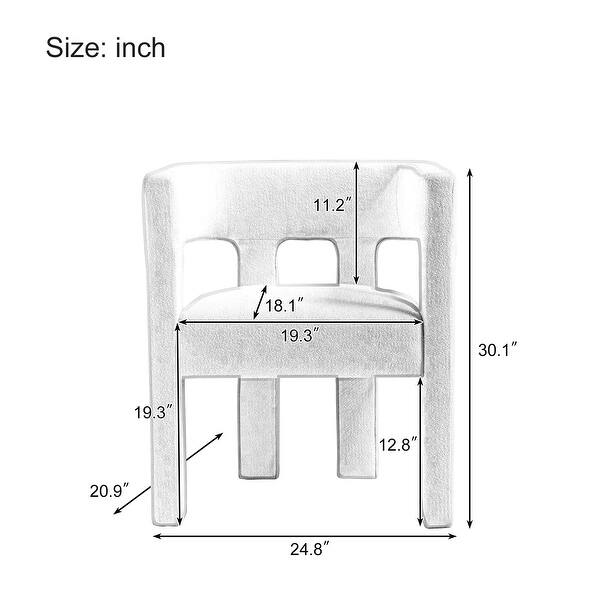 25" W Contemporary Designed Fabric Upholstered Accent Chair Dining ...