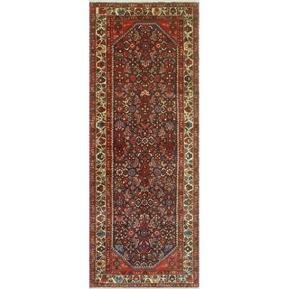 Fine Vintage Distressed Rabiga Navy/Rust Runner - 3'9" x 9'10" - Bed ...