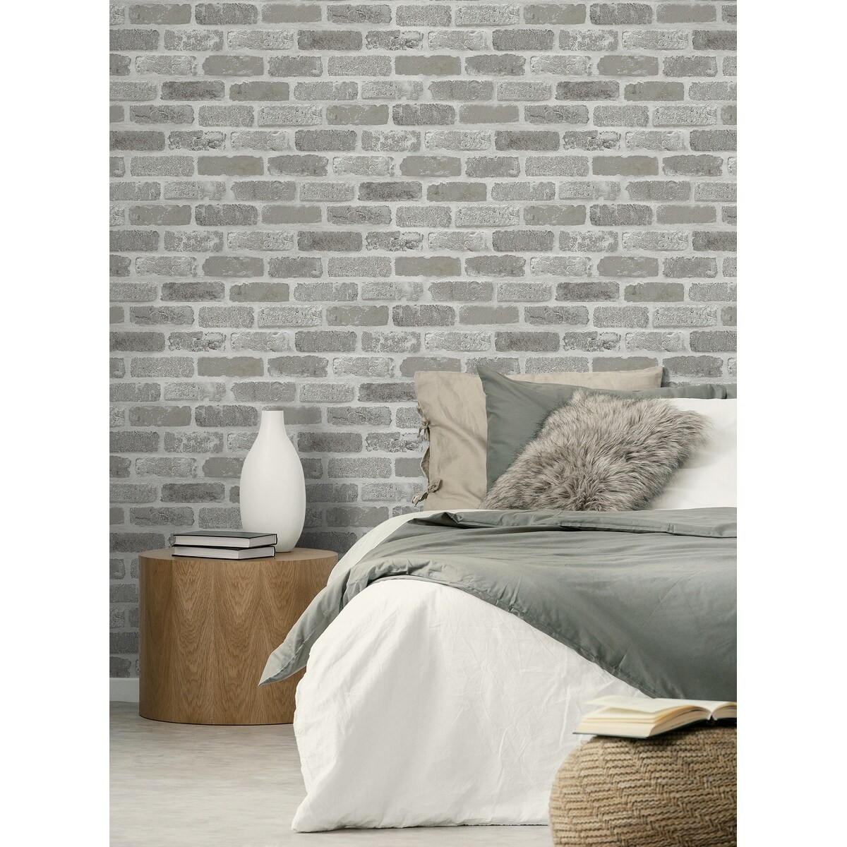 Grey Brick Wall Wallpaper