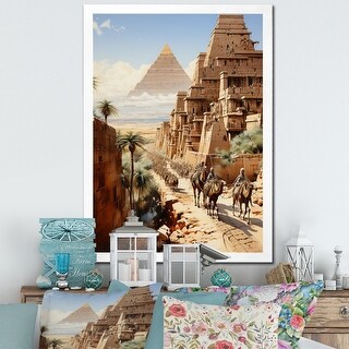 Designart "Egypt Pharaohs Journey" Egypt Framed Canvas Print - On Sale ...