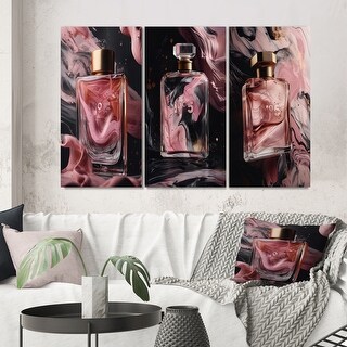 Designart "Fashionable Perfume Fragrance V" Fashion Perfume Wall Art ...