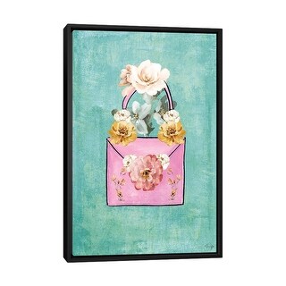 iCanvas "Flower Power Purse" by Yass Naffas Designs Framed Canvas Print ...