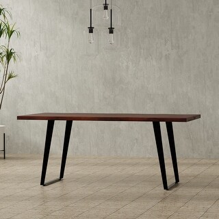 WyndenHall Scarlette 72 x 36 inch Rectangle Modern Industrial Dining ...