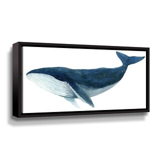 Humpback Whale - Blue Gallery Wrapped Floater-framed Canvas - Bed Bath ...