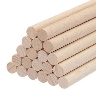 Wooden Dowel Rods Wood Sticks, 8"x0.28" Round Wooden Dowels Rod, Pack ...