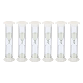 2 Minute Sand Timer, 6Pcs Small Sandy Clock, Count Down Sand Glass ...