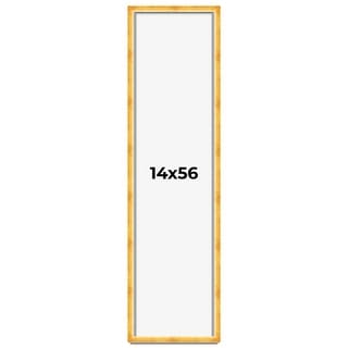 14x56 Shadow Box Frame Gold | 1.625 Inches Deep Real Wood Traditional ...