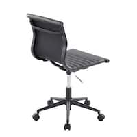 Armless Adjustable Task Chair,Swivel Office Chair with Wheels - Bed ...