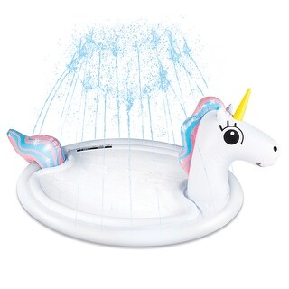 Good Banana: Unicorn Splashy Sprinkler Splash Pad - 6' Long Inflatable ...