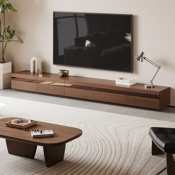 rustic brown media console