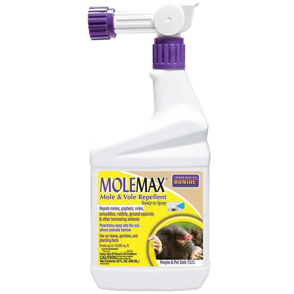 Bonide 690 Molemax Mole & Vole Repellent, Ready To Spray, 1 Qt - Bed ...