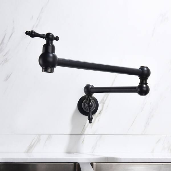 Pot Filler Faucet Over Stove Wall Mount Stainless Steel Kitchen Faucet ...