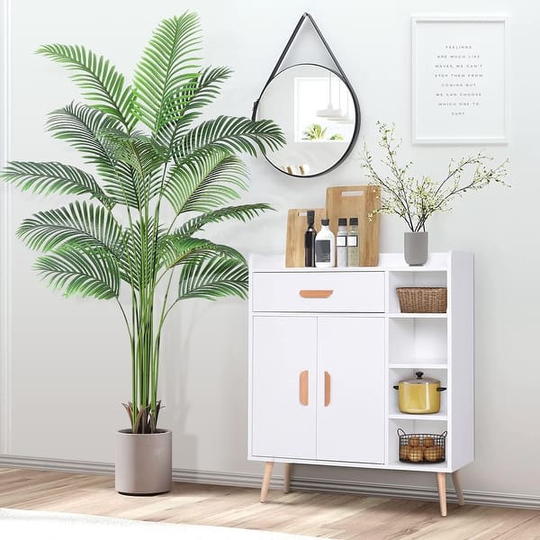 palm tree pattern credenza