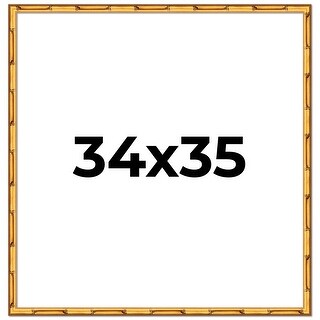 34x35 Frame Gold Bamboo Solid Wood Picture Frame | 1 Inch Moulding ...