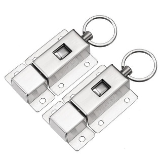 Door Barrel Bolt, Stainless Steel 304 Ring-Pull Spring Loaded Sliding ...