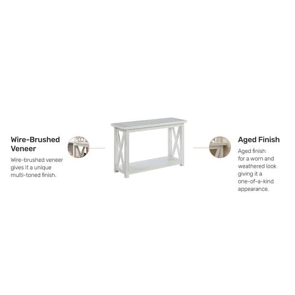 Homestyles Seaside Lodge Off-White Console Table - Bed Bath & Beyond ...