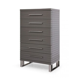 HomeRoots 30" Grey Manufactured Wood + Solid Wood Stainless Steel Six ...