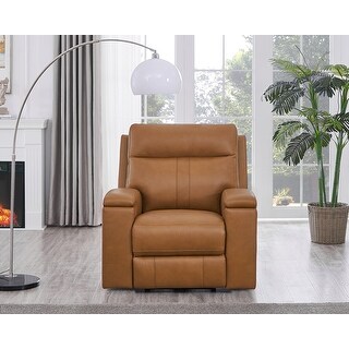 Hydeline Venice Top Grain Leather Power Reclining Chair with USB-Ports ...