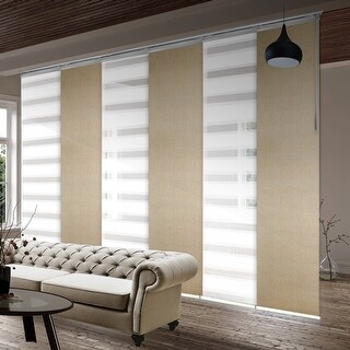 InStyleDesign Satin Gray 6-Panel Single Rail Panel Track Extendable 70 ...