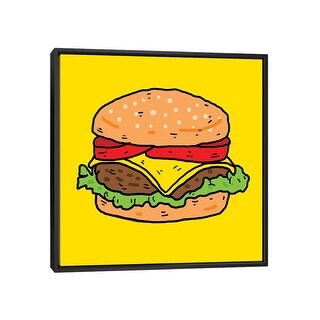 iCanvas "Burger" by Nick Cocozza Framed Canvas Print - Bed Bath ...