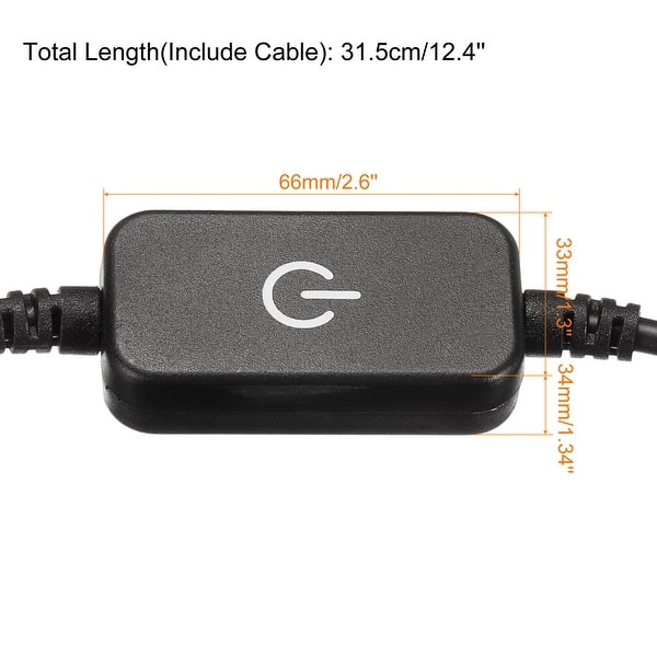 5V 3A USB Inline Tact Dimmer Switch LED Strip Lights Controller Black ...