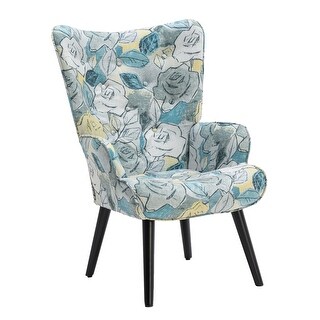Recessed Arms Accent Chair Printed Patterns Arm Chairs Living Room ...