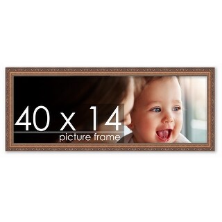 40x14 Traditional Antique Gold Wood Picture Panoramic Frame - Panoramic ...