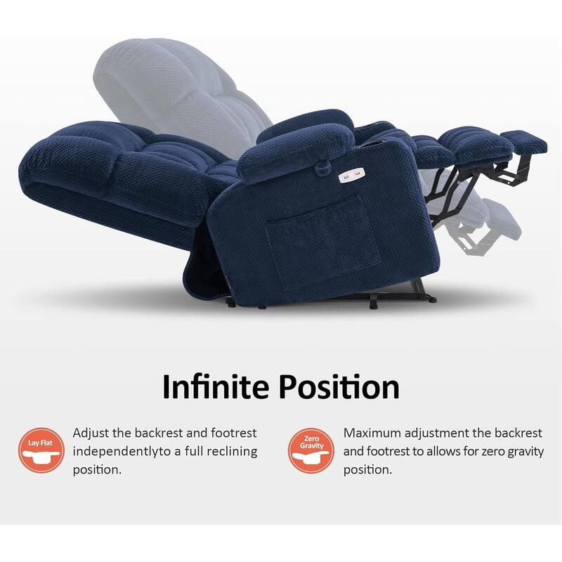 MCombo Dual Motor Power Lift Recliner Chair with Massage and Heat for ...