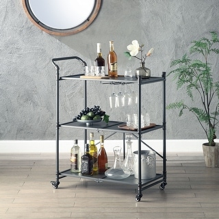 Water Pipe Style Serving Cart with 3 Tier Shelf - Bed Bath & Beyond ...