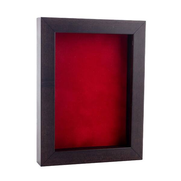 18x24 Shadow Box Frame Brown Walnut Wood | 3/4" Usable Display Depth ...