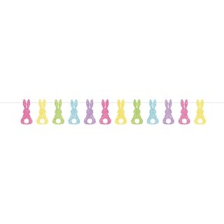 Easter Bunnies Party Banner - 7' - Multicolored - Club Pack of 12 - Bed ...