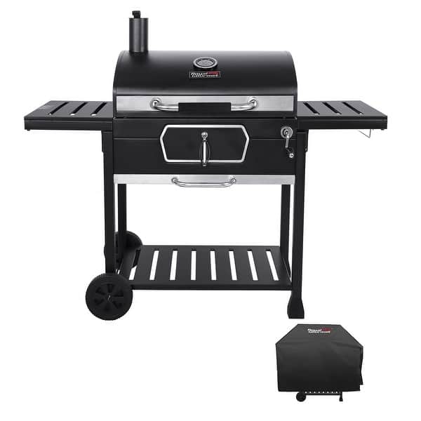 Royal Gourmet Deluxe 30-Inch Smoker Charcoal Grill with Cover,Black - Bed Bath & Beyond - 36853880