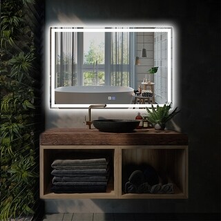 Vertical/Horizontal Wall Mounted Vanity Mirror with Light, Anti Fog ...