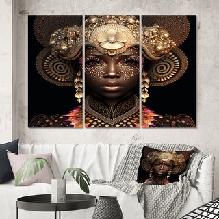 Designart "Exquiste African Woman Design V" African American Canvas ...