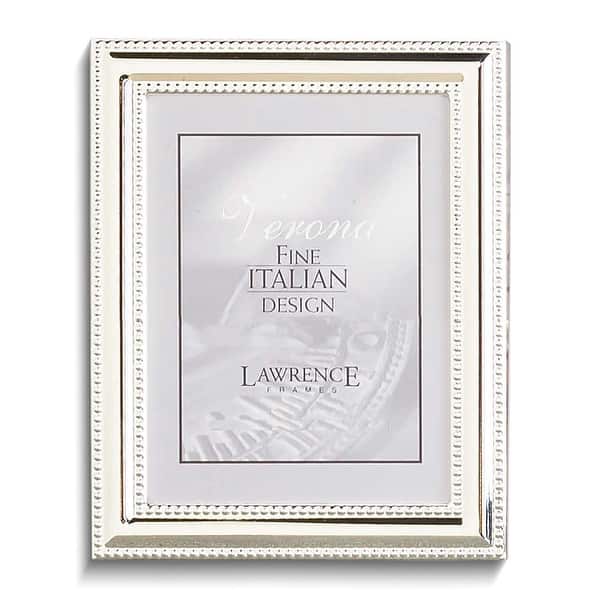 Curata Silver-Tone Polished Double Beaded 4x5 Photo Frame - Bed Bath ...