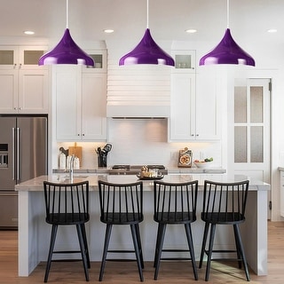 Minimalism light fixtures purple pendant light metal kitchen light ...