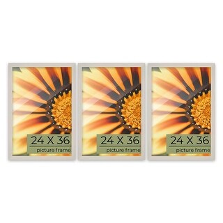 24x36 Picture Frame Set of 3 White Washed Wood Picture Frames for ...