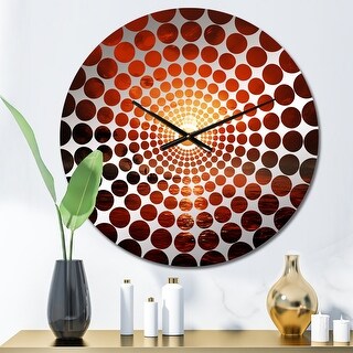 Designart "Red Crimson Horizon Harmony" Red Abstract Impressionism ...