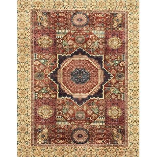 Ahgly Company Machine Washable Abstract Fire Brick Red Area Rugs - Bed ...