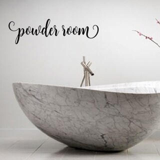 Powder Room Bathroom Lettering Quote Vinyl Wall Decal Fancy 10" x 23 ...
