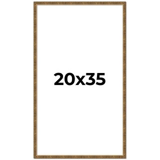 20x35 Frame Gold Kingsley Distressed Solid Wood Picture Frame Width ...