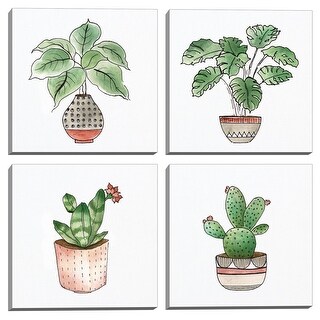 Boho Greenery I, Boho Greenery II, Boho Greenery III, Boho Greenery IV ...