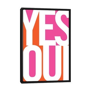 iCanvas "Yes, Oui" by Bo Lundberg Framed Canvas Print - Bed Bath ...